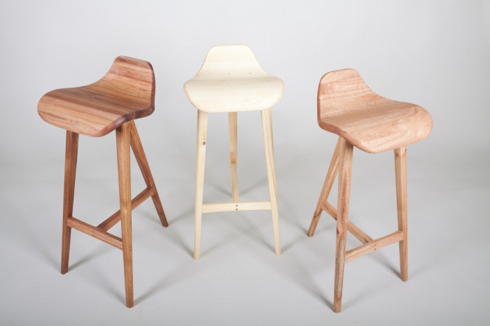 Trio of Saddleback Stools - Phoebe Everill - Furniture Maker