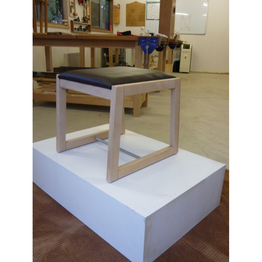 Steam bent stool blackwood and jacaranda seat